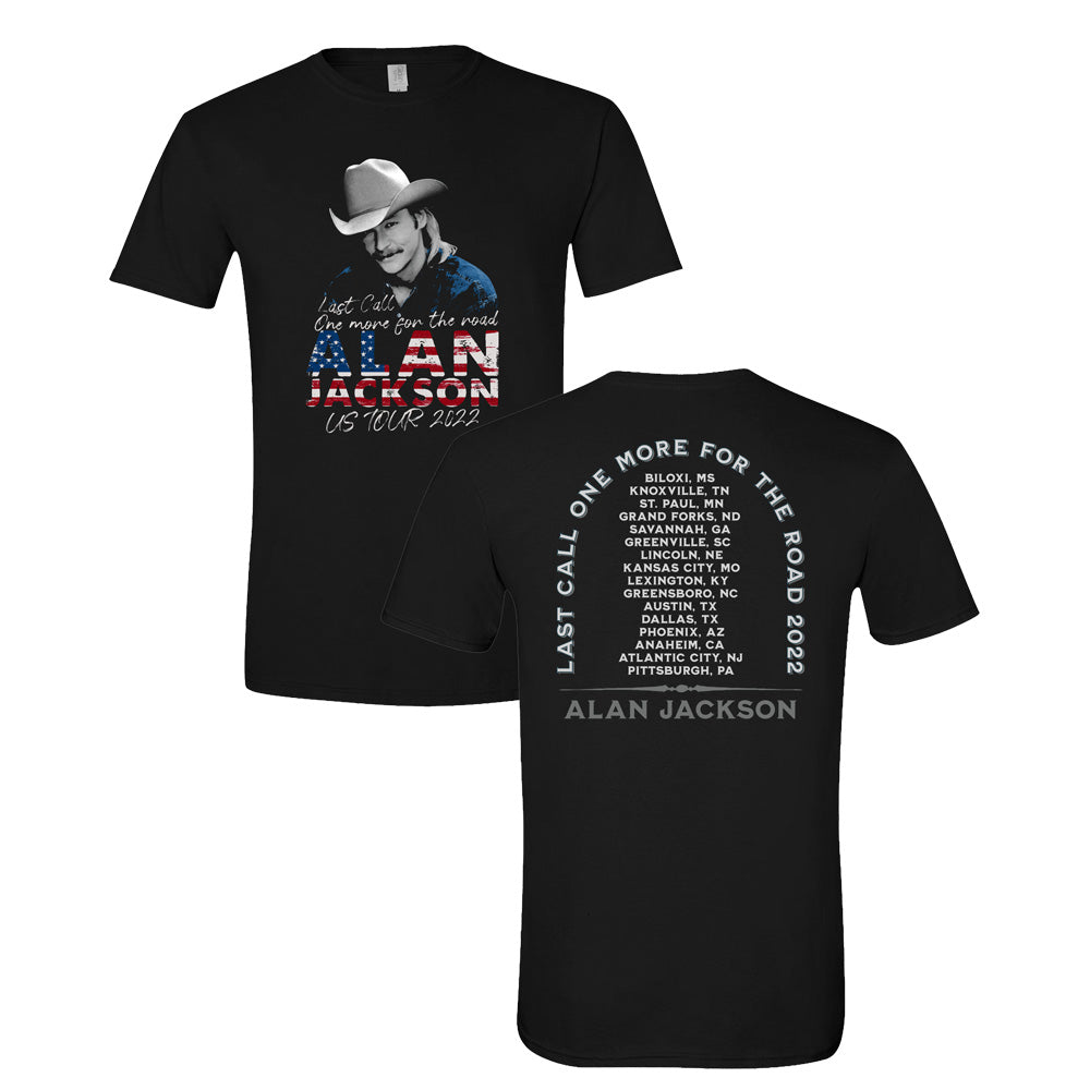 Black Retro American Flag Tour Tee – Alan Jackson Official Webstore